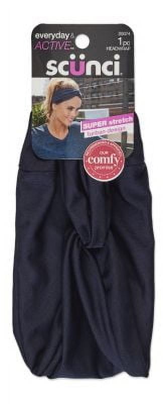 Scunci Wide Turban with Printed Reflective U - Black - Walmart.com