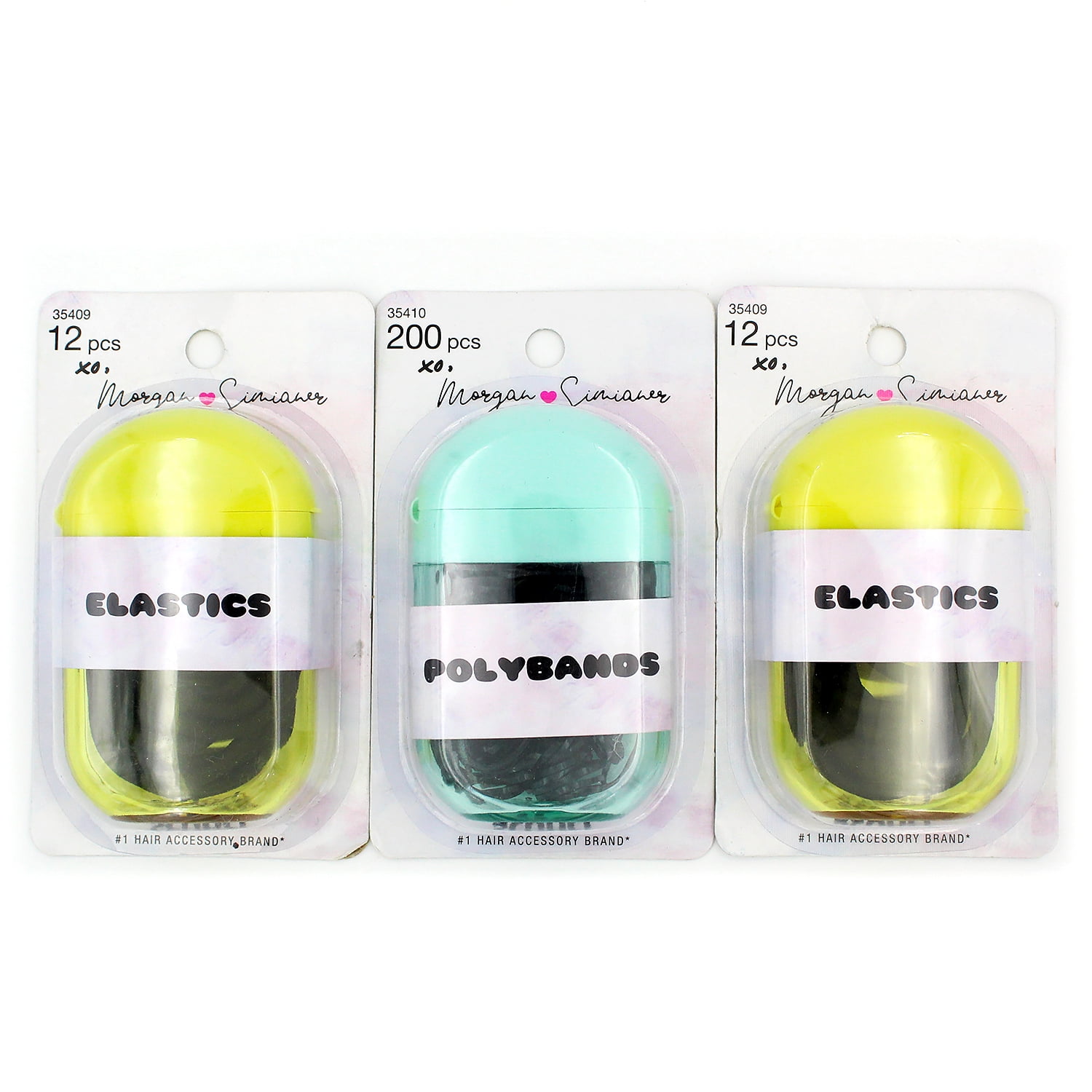 Scunci XO Morgan Simianer 24 pc Elastics & 200pc Polybands, Ponytails ...