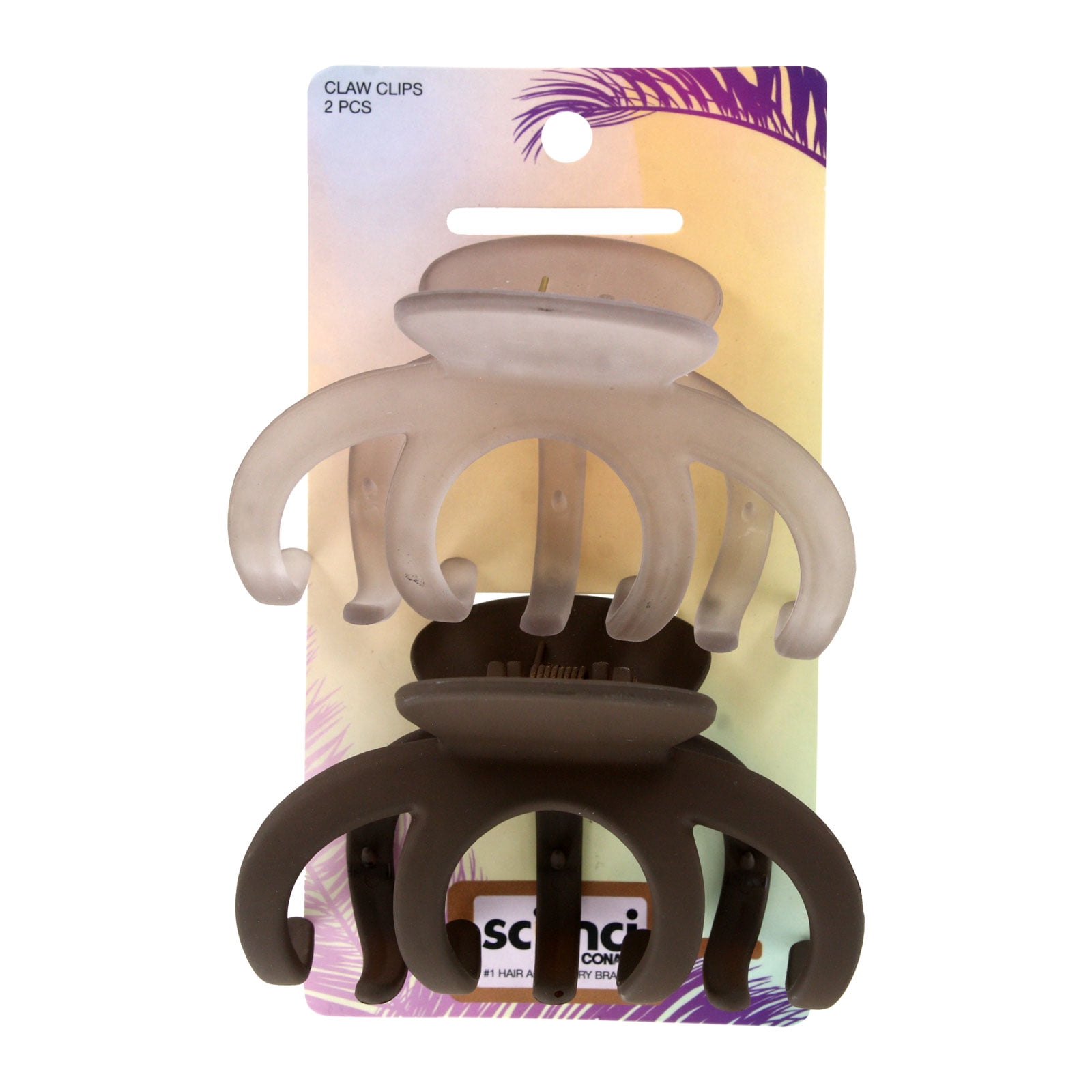 Scunci by Conair Claw Clips, 2-Pack, Matte Finish, Strong Grip for All ...
