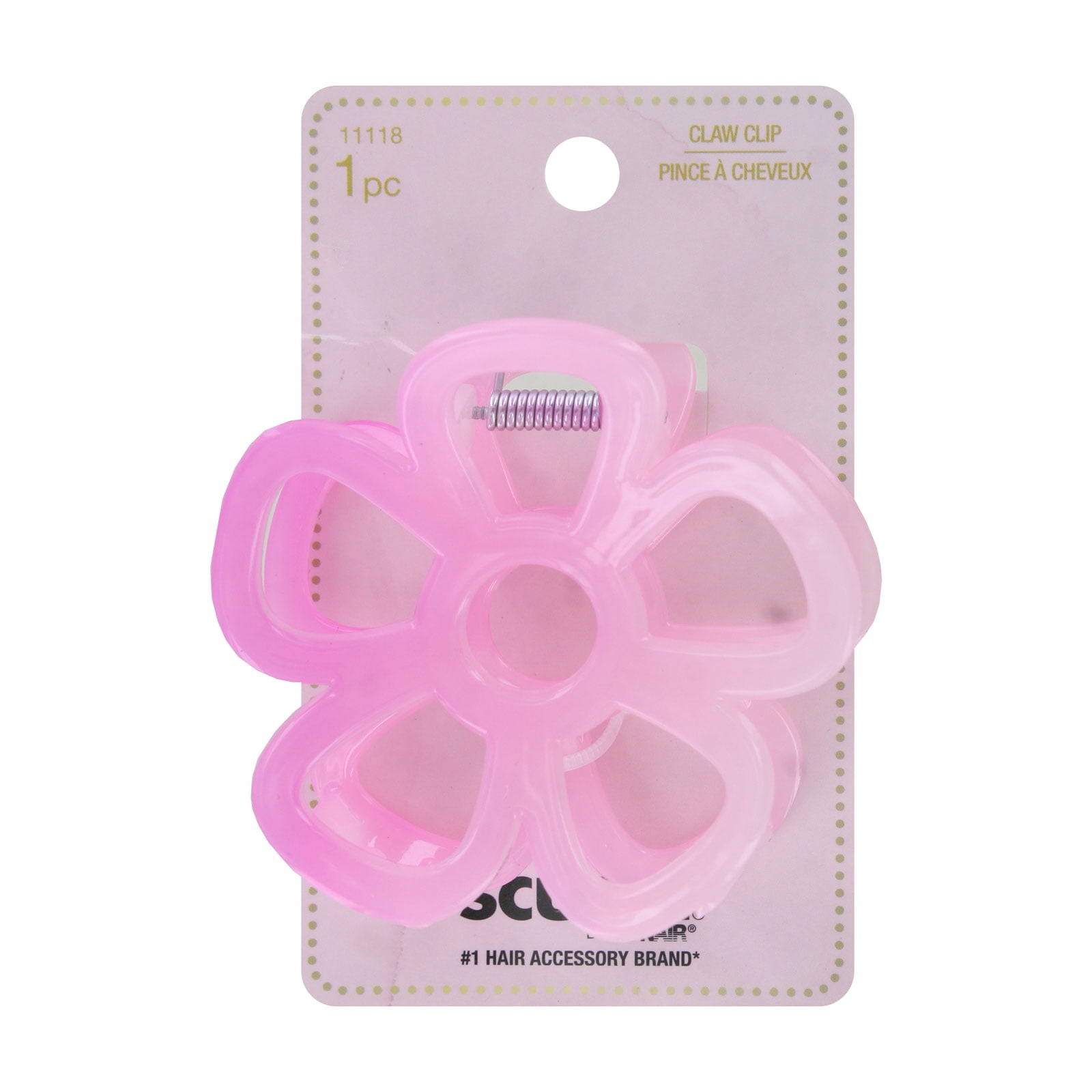 Scunci by Conair Gradient Flower Hair Claw Clip, Color Will Vary, 1 ...