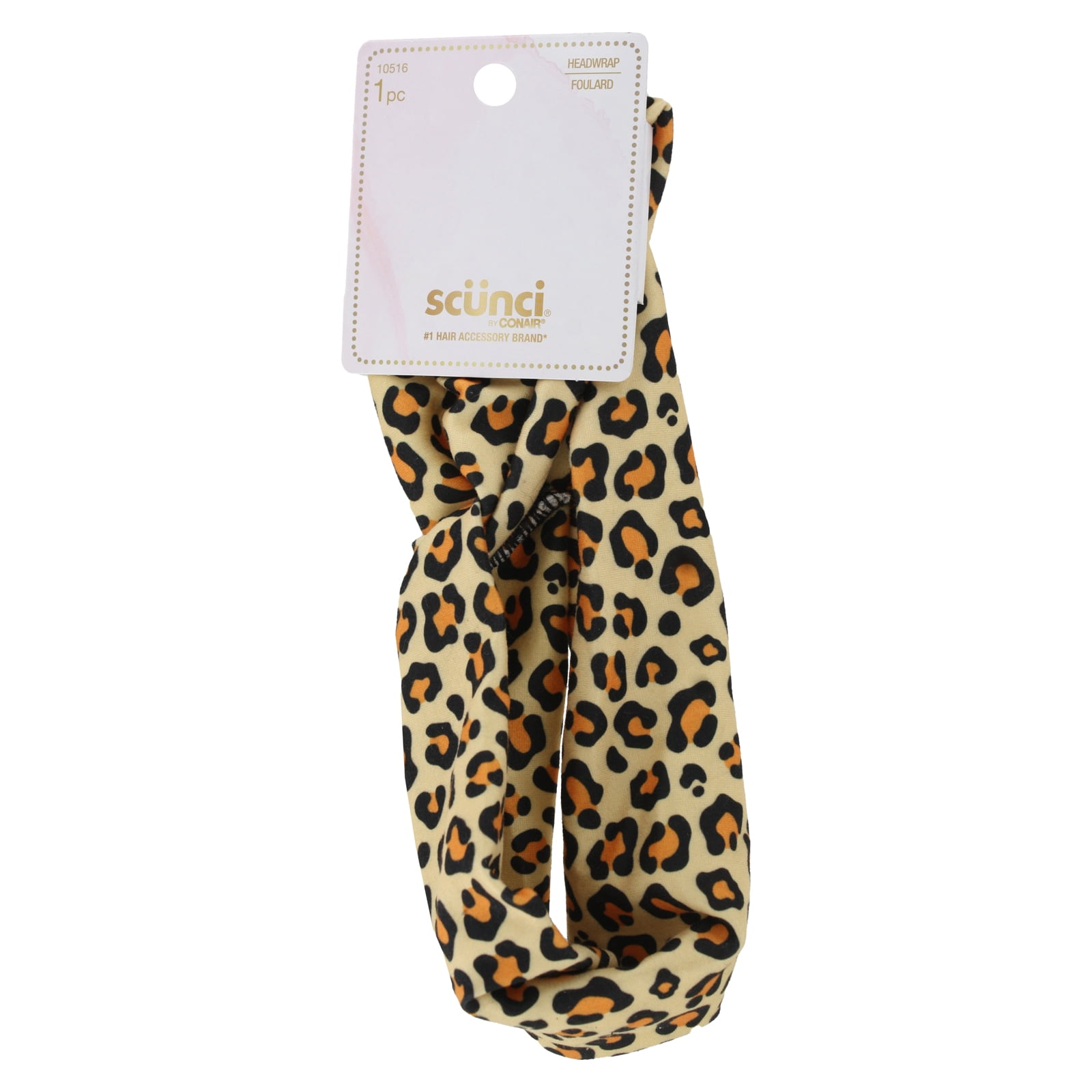 Scunci by Conair Leopard Print Headwraps, Color Will Vary, 1-Piece ...