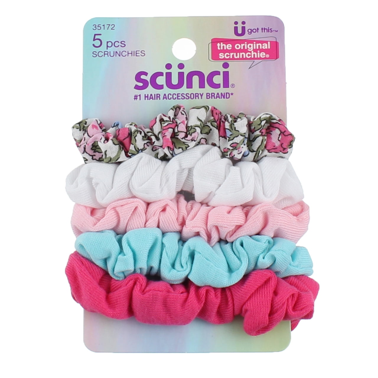 SCRUNCHIES MINI PNK FLORAL 5PK - Walmart.com