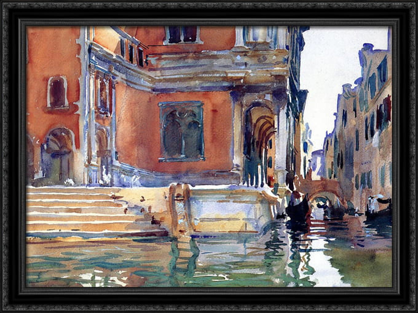 Scuola di San Rocco 38x28 Large Black Ornate Wood Framed Canvas Art by ...