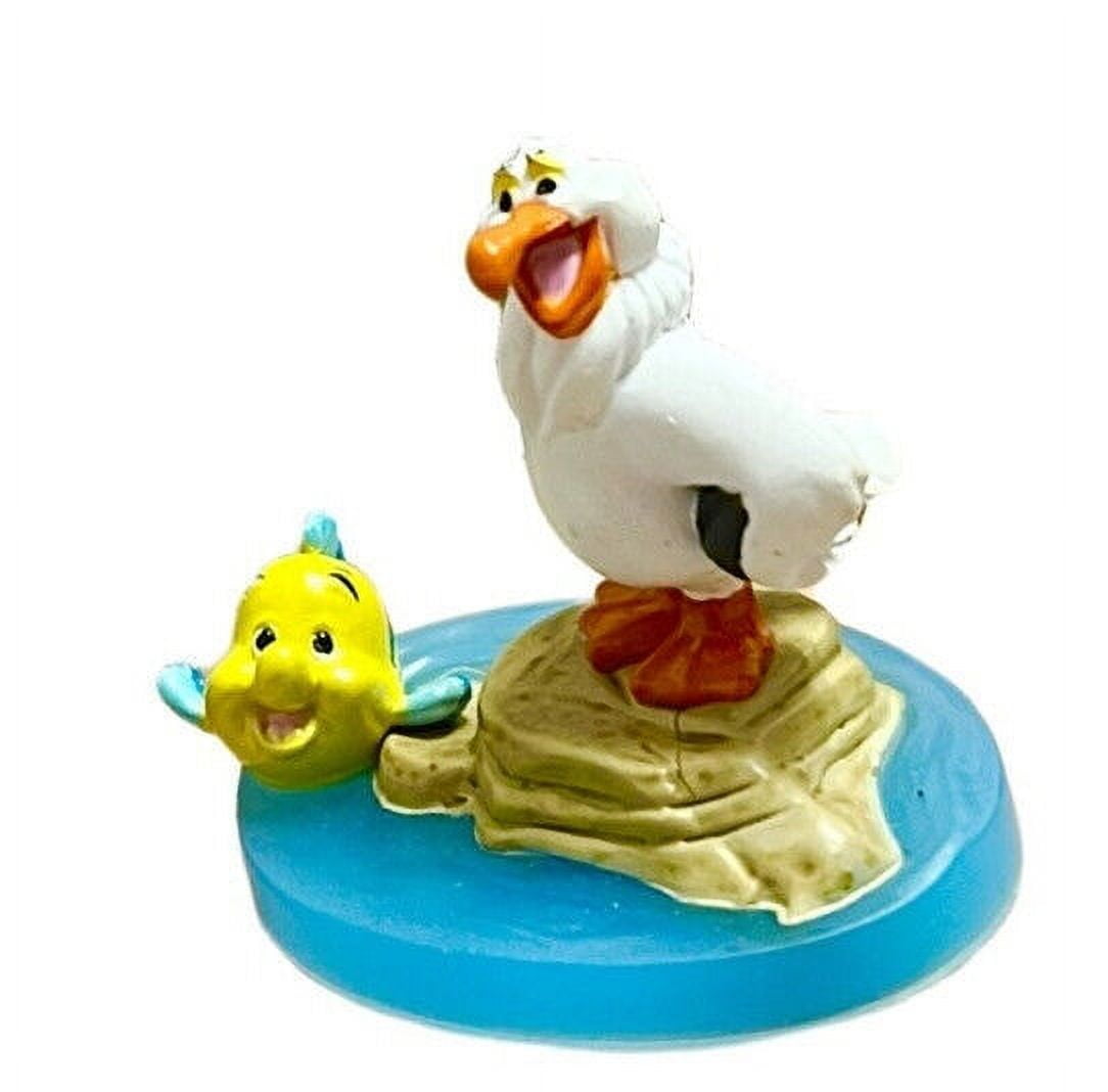 Scuttle Seagull & Flounder Fish PVC Cake Topper Figure Figurine Little ...