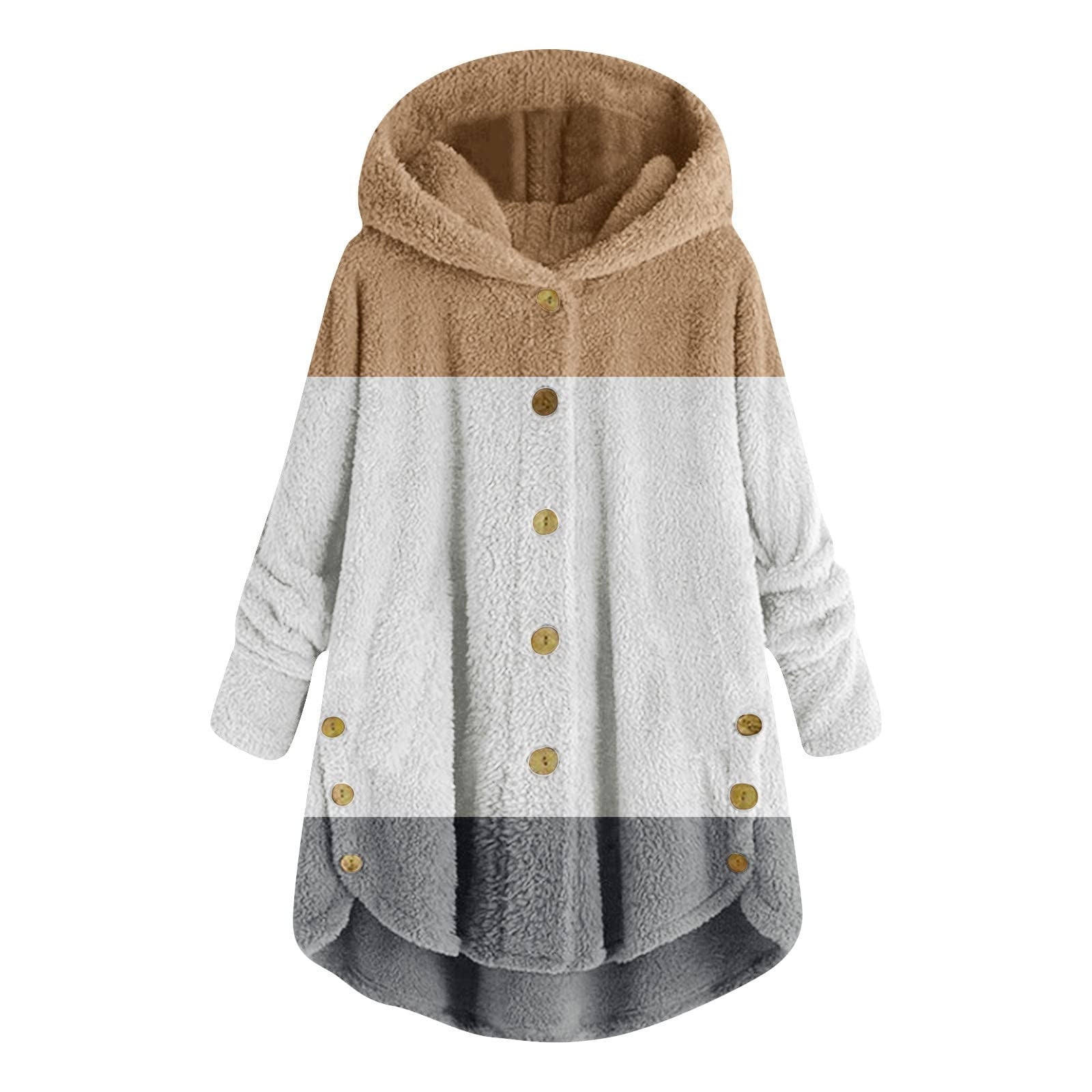 Scyoekwg Fall Winter Coats for Womens Trendy Long Sleeve Hooded Jackets ...