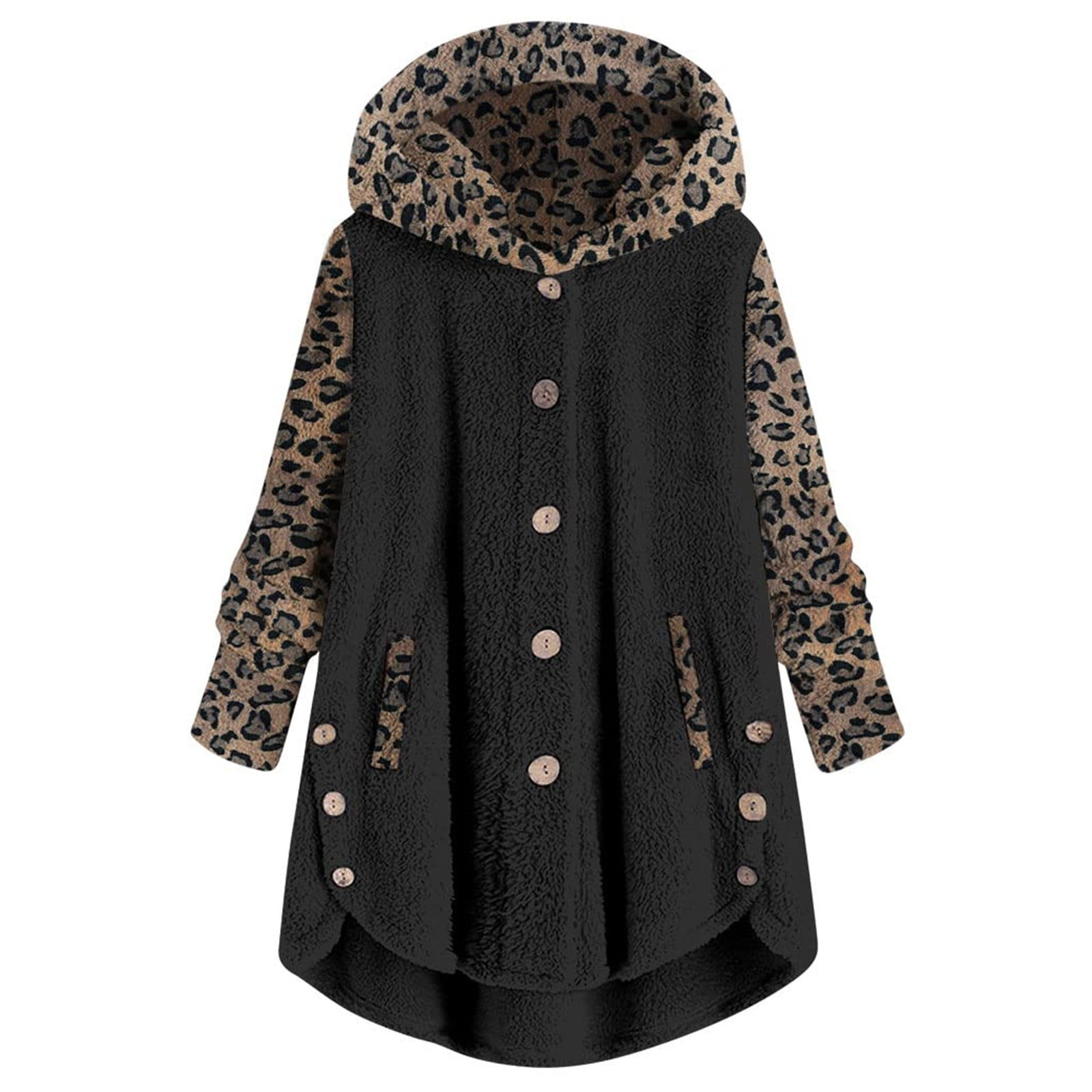 Scyoekwg Plus Size Winter Jackets for Women Casual Loose Warm Fleece ...