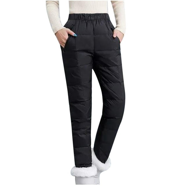 Scyoekwg Snow Pants Womens, Women's Pants Fashion Winter Casual Solid ...
