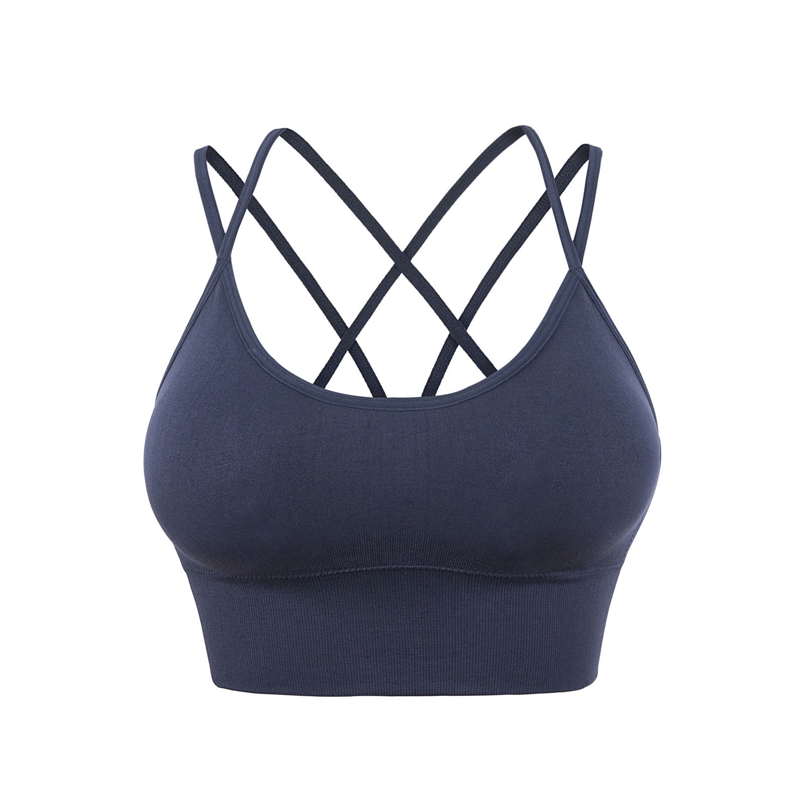 Scyoekwg Strappy Sports Bras for Women Criss Cross Back Quick Dry ...