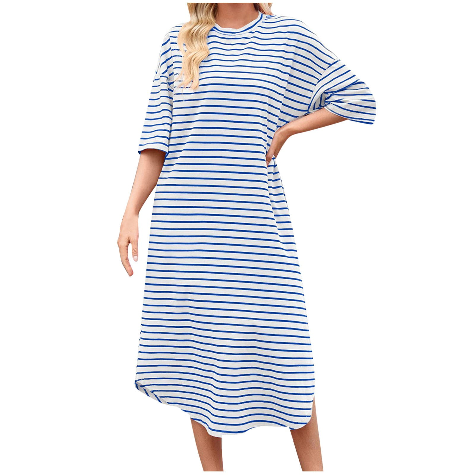 Scyoekwg Western Dress for Women Loose Short Sleeve Mini Dress Classic ...