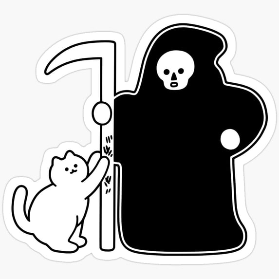 Scythe Scratching Post Sticker Phone Decal Water Bottle Stickers Car ...
