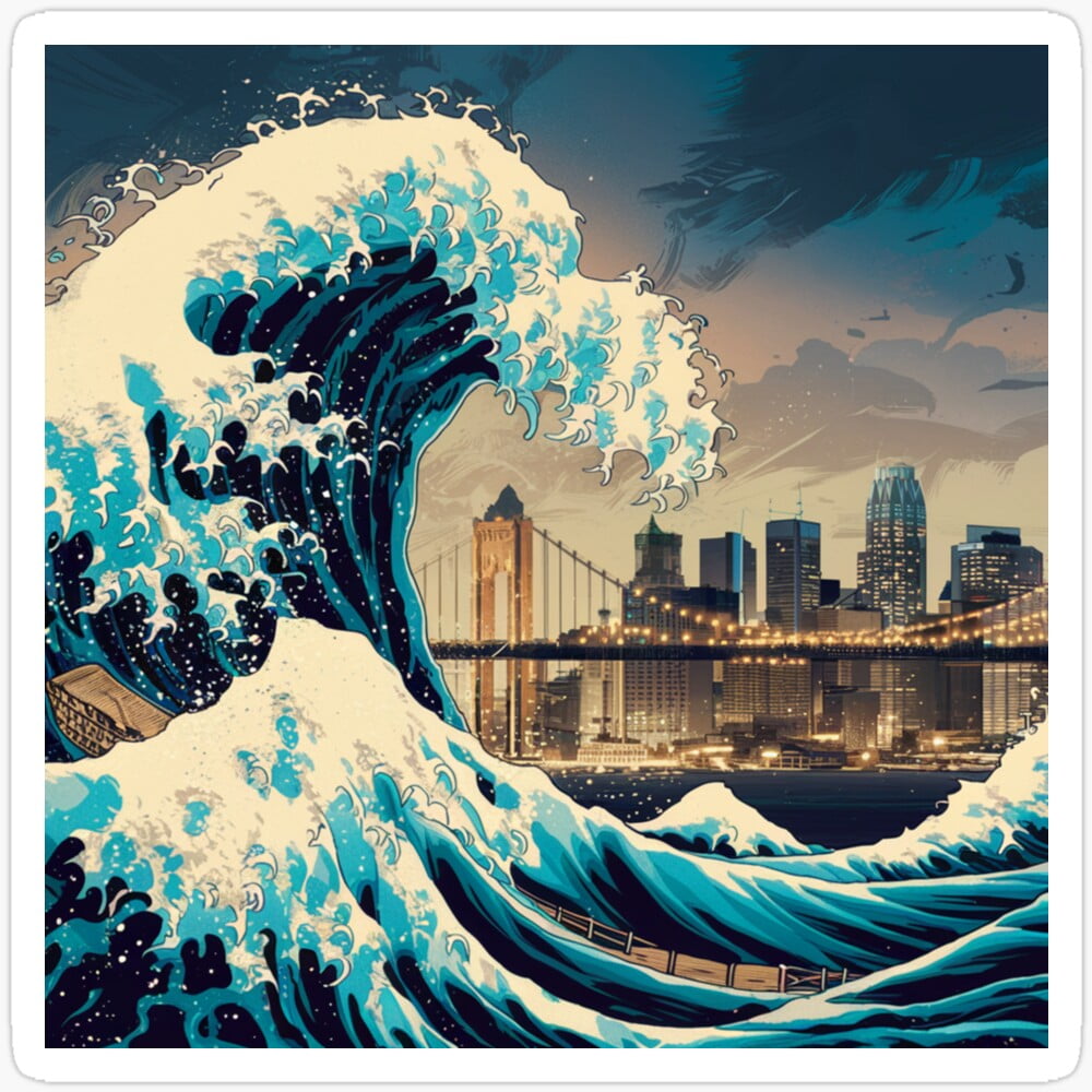 Sd Wave Sticker Phone Decal Water Bottle Stickers Car Decals, Laptop ...