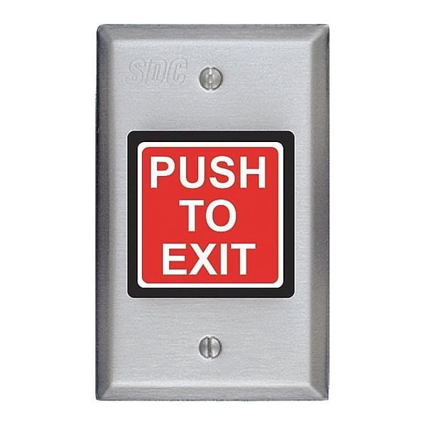 Sdc Push to Exit Button,2-7/8 in.W,Momentary 422U - Walmart.com