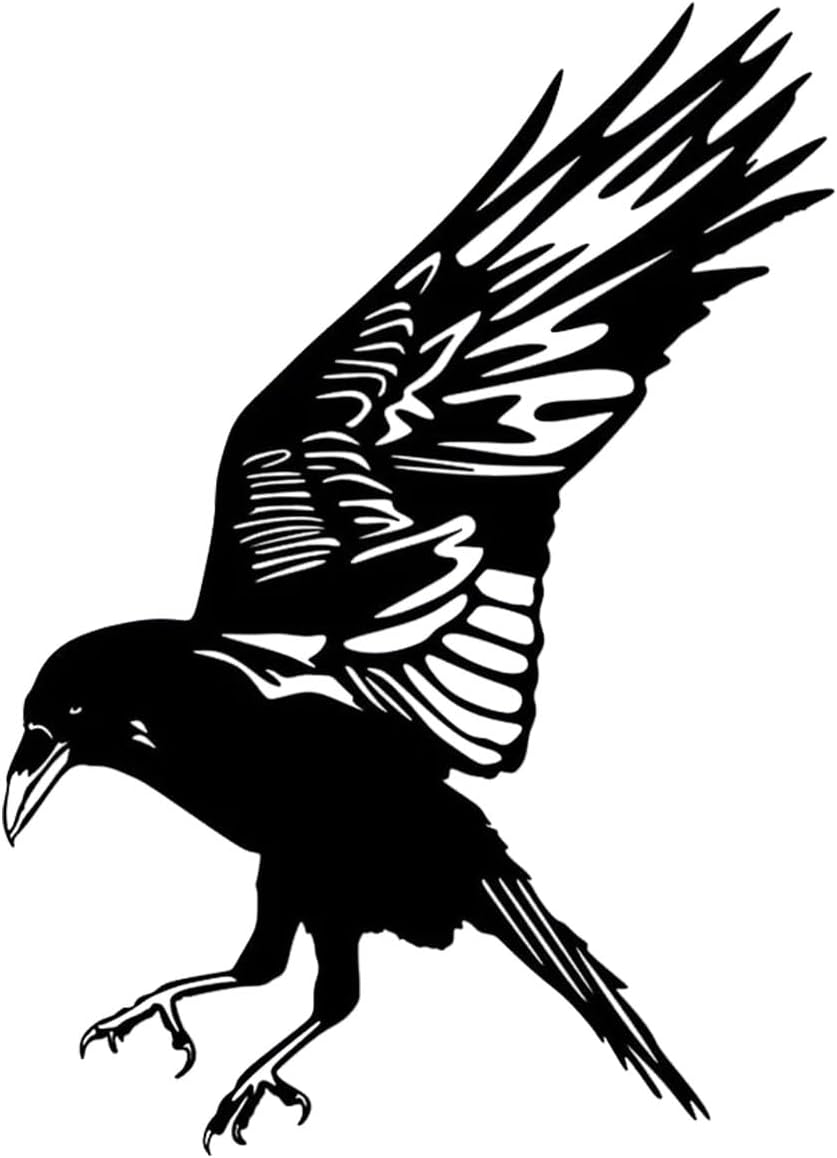 Sdcart Metal Raven Wall Decor, Metal Raven Wall Art, Metal Wall Art ...