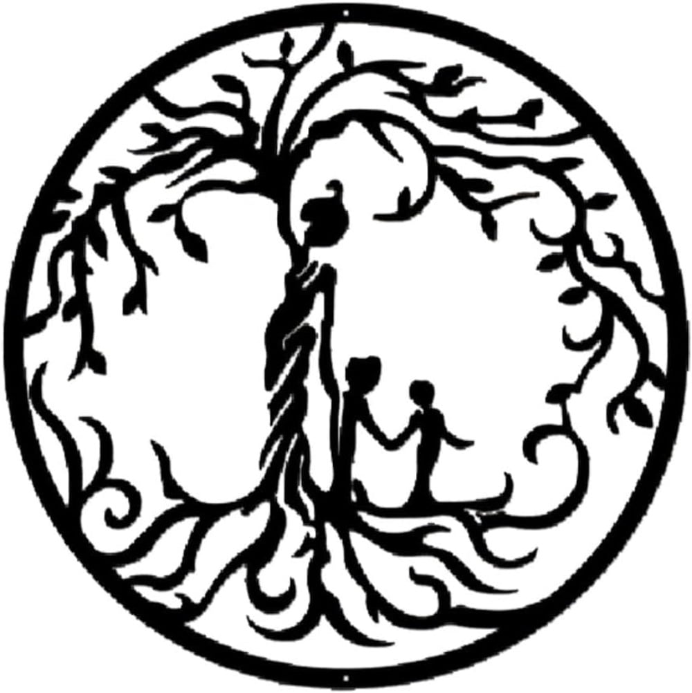 Sdcart Metal Tree of Life - Mother and Child Metal Wall Art Hanging ...