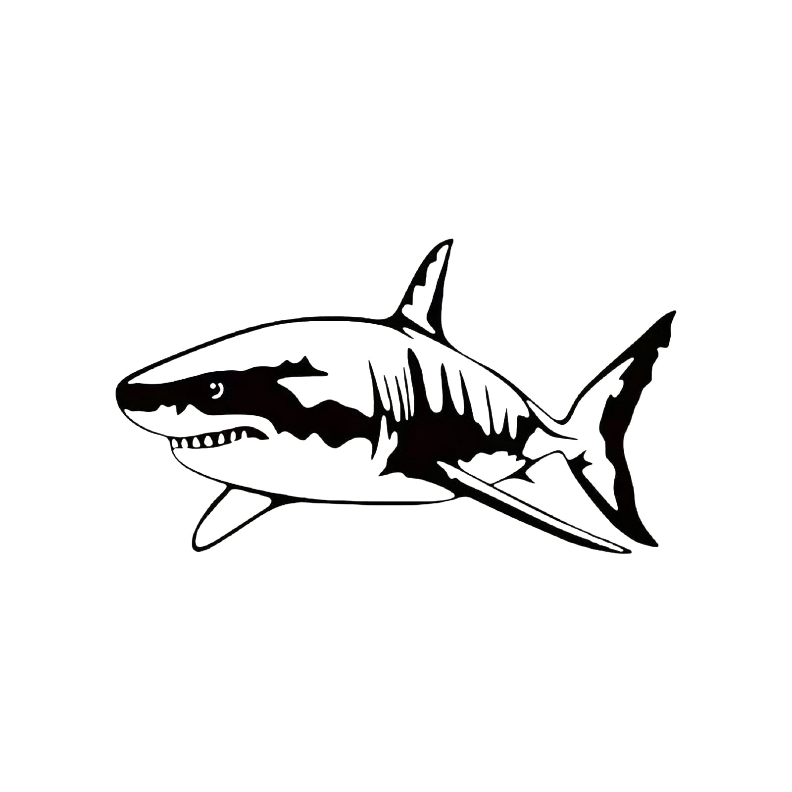 🦈 Sdcart great shark iron wall sculpture - oceanic metal art predatory ...