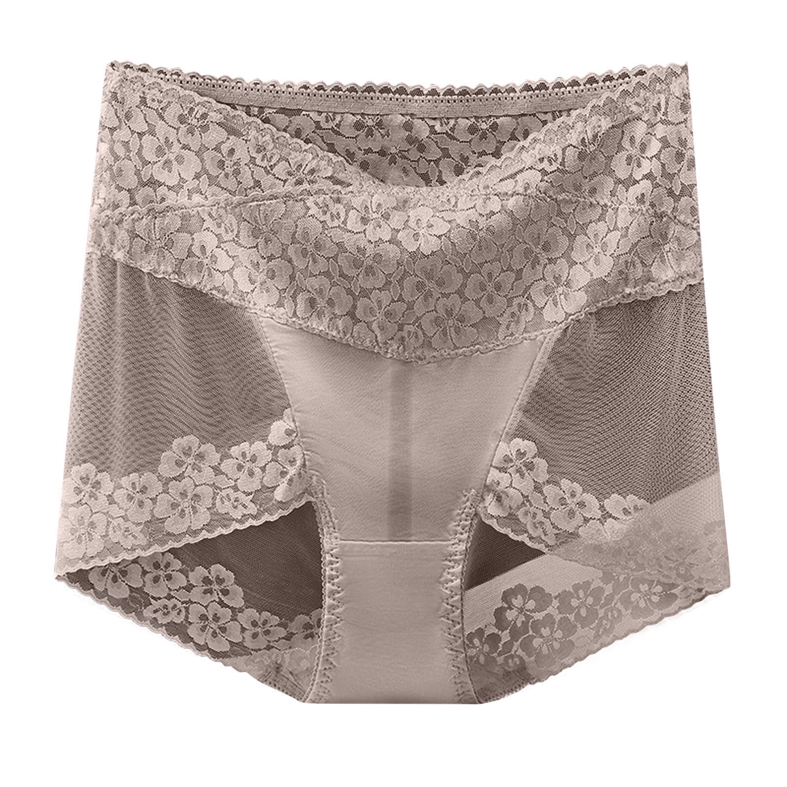 Sdeycui Womens High Waisted Lace Underwear Plus Size Soft Panties Full ...