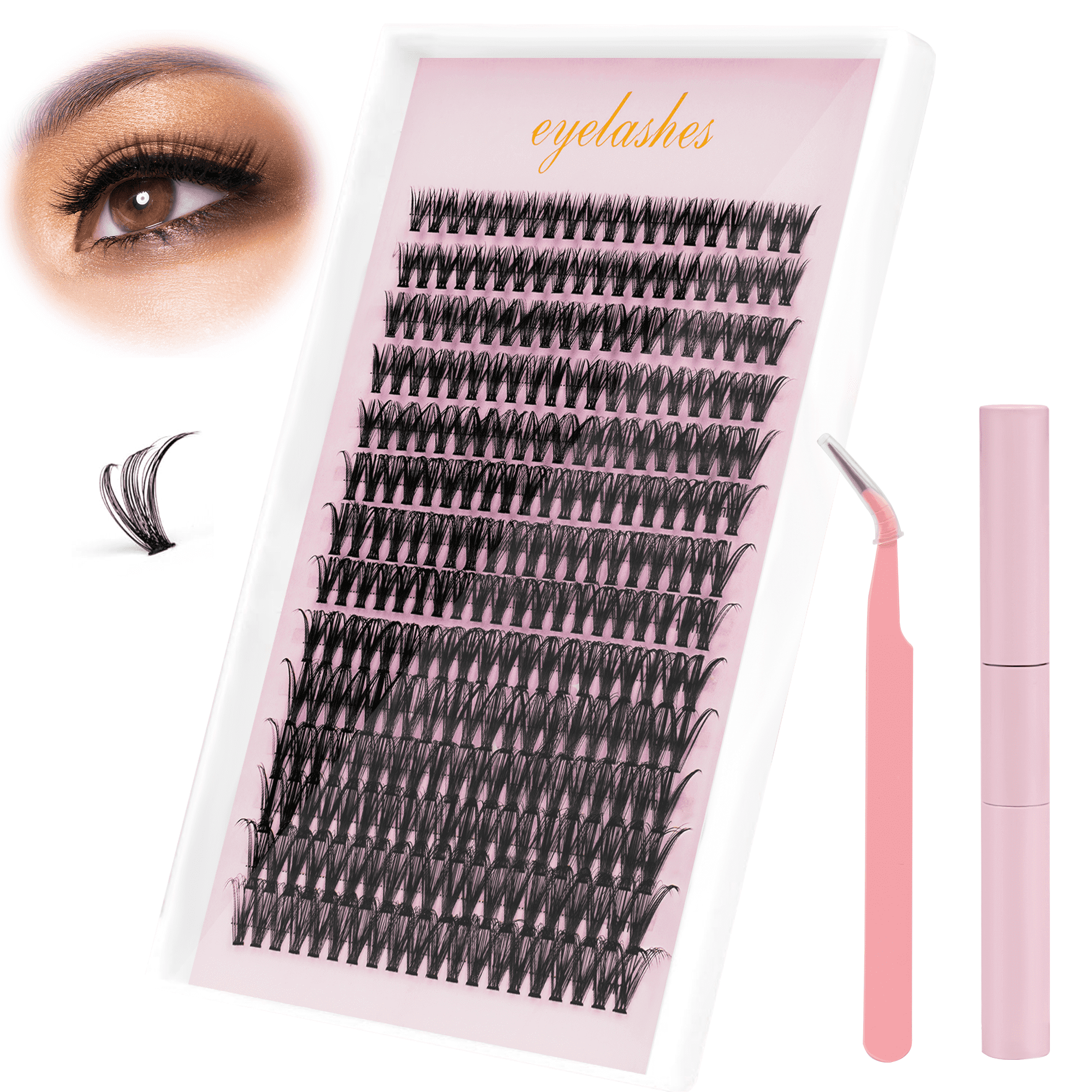 Sdlogal Lash Clusters Kit 280pcs 8-16mm 40D DIY Lashes Extension ...