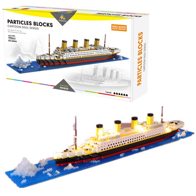 Sdmnsg-T 1860 pcs Titanic Micro Mini Building Blocks Set, 3D Titanic ...
