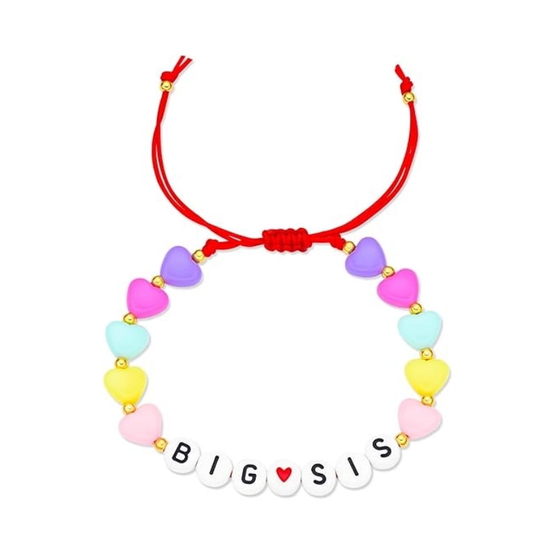 Sdmnsg-T Big Sister Beaded Bracelet Big Sis Announcement Stretch ...