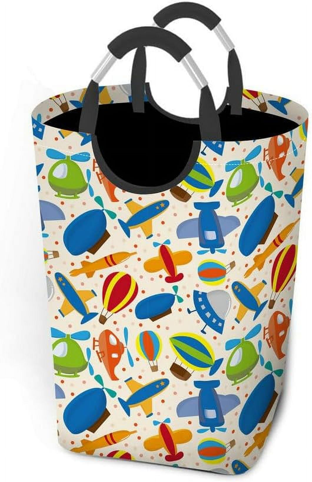 Sdmnsg-T Cartoon Airplanes Laundry Basket Cute Colorful Aircraft ...