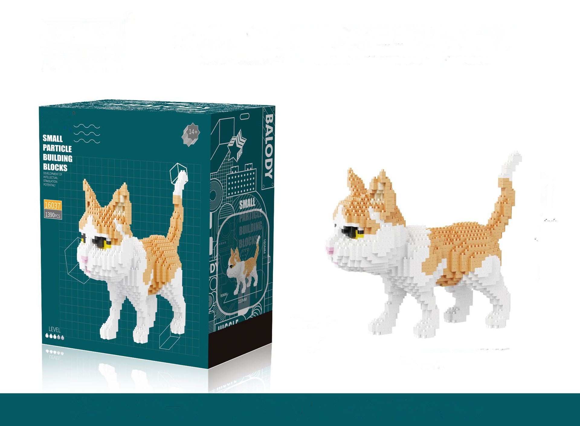 Sdmnsg-T Cat Mini Building Blocks, 1390pcs Cute Animal Micro Mini ...