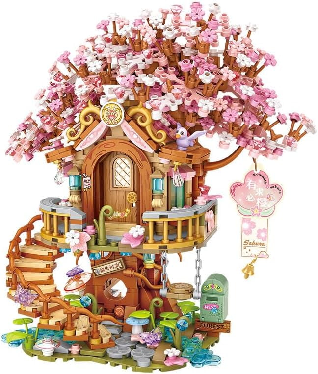 Sdmnsg-T Cherry Blossom Tree House Building Blocks Set with Fairy ...
