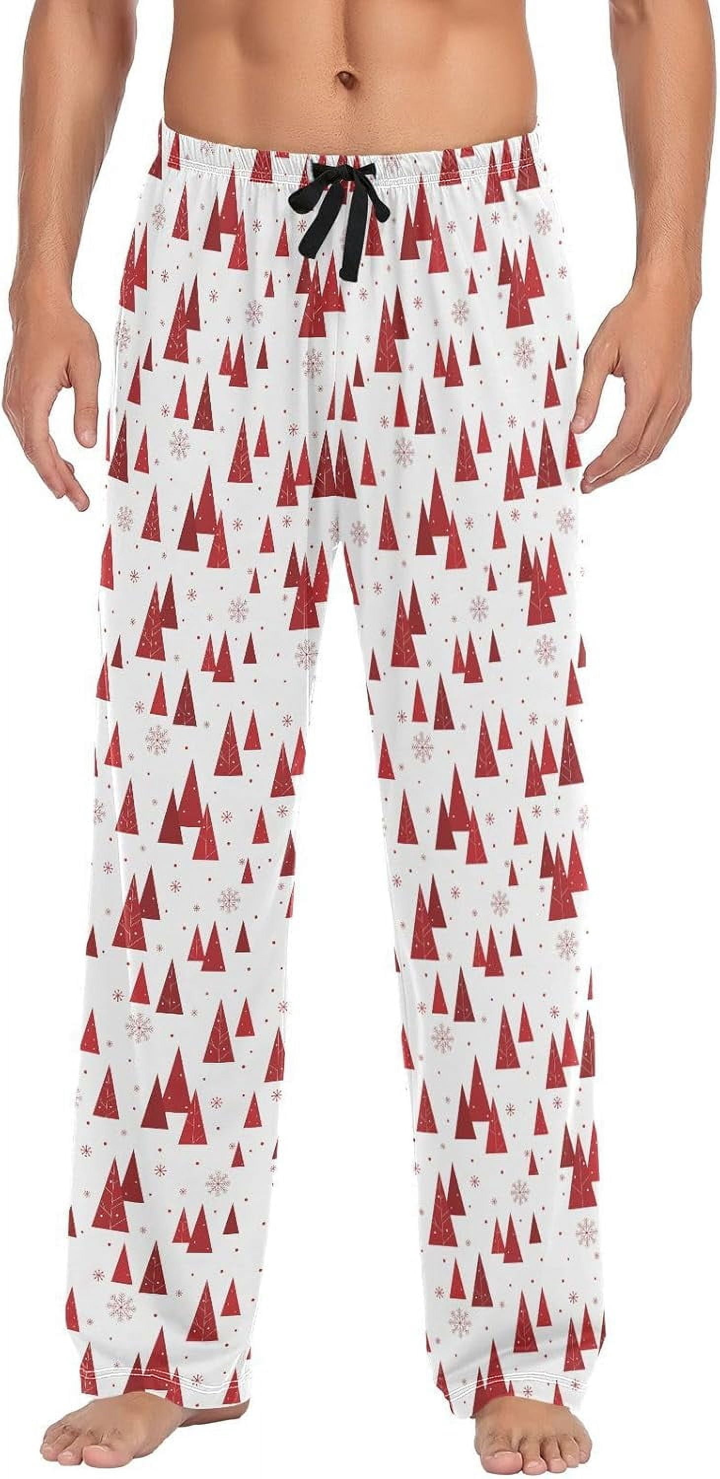 Sdmnsg-T Christmas Tree Red Pajama Pants Mens Lounge Pants Soft Pajama ...