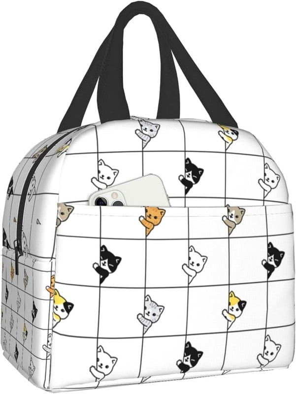 Sdmnsg-T Cute Kawaii Cat Print Lunch Box for Adults Women Lunch Box ...