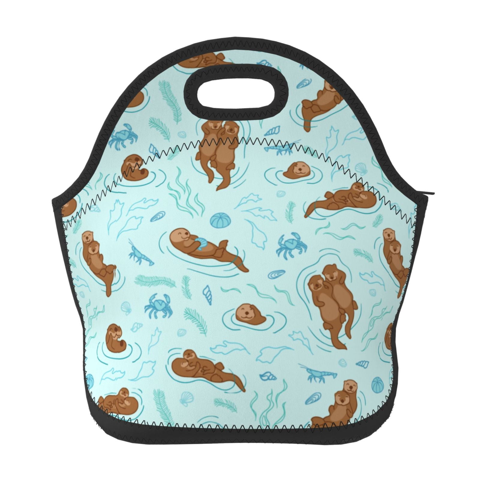 Sdmnsg-T Cute Sea Otter Insulated Lunch Box For Adult Reusable Lunch ...