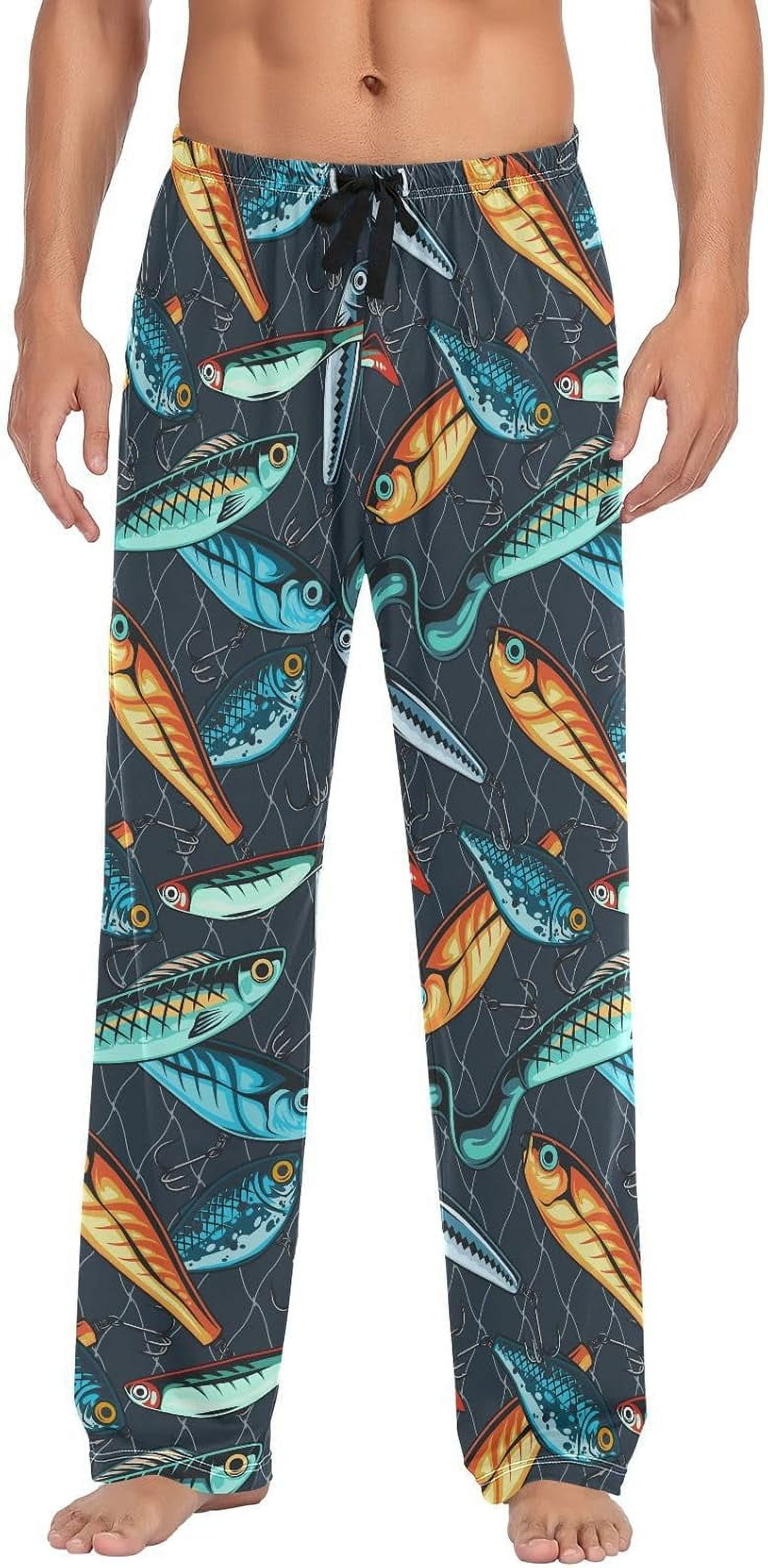 Sdmnsg-T Fishing Fish Pajama Pants Mens Lounge Pants Soft Pajama ...