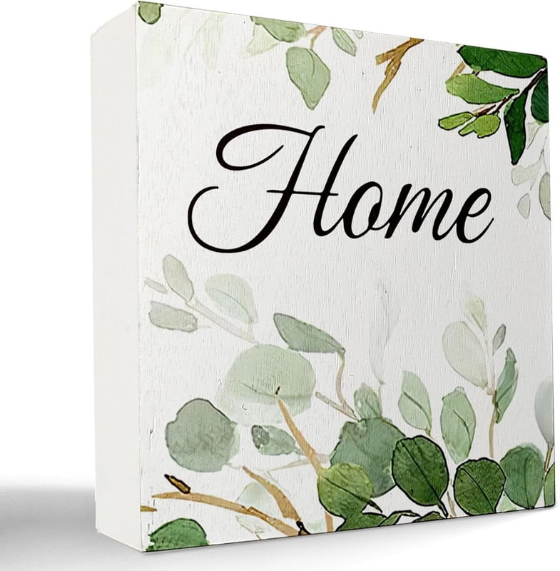 Sdmnsg-T Home Wood Box Sign 5 x 5 Inch Home Office Decoration Positive ...