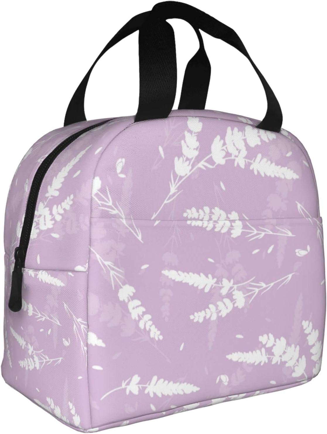 Sdmnsg-T Light Purple Lavender Elegant Insulated Lunch Bag For Women ...