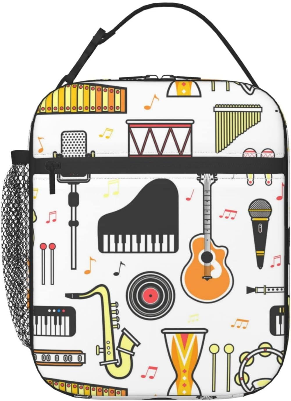 Sdmnsg-T Lunch Bag For Women/Men Insulated,Musical Instruments Flat ...