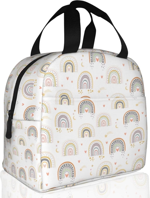 Sdmnsg-T Rainbow With Hearts and Stars Print Lunch Box for Adults Women ...