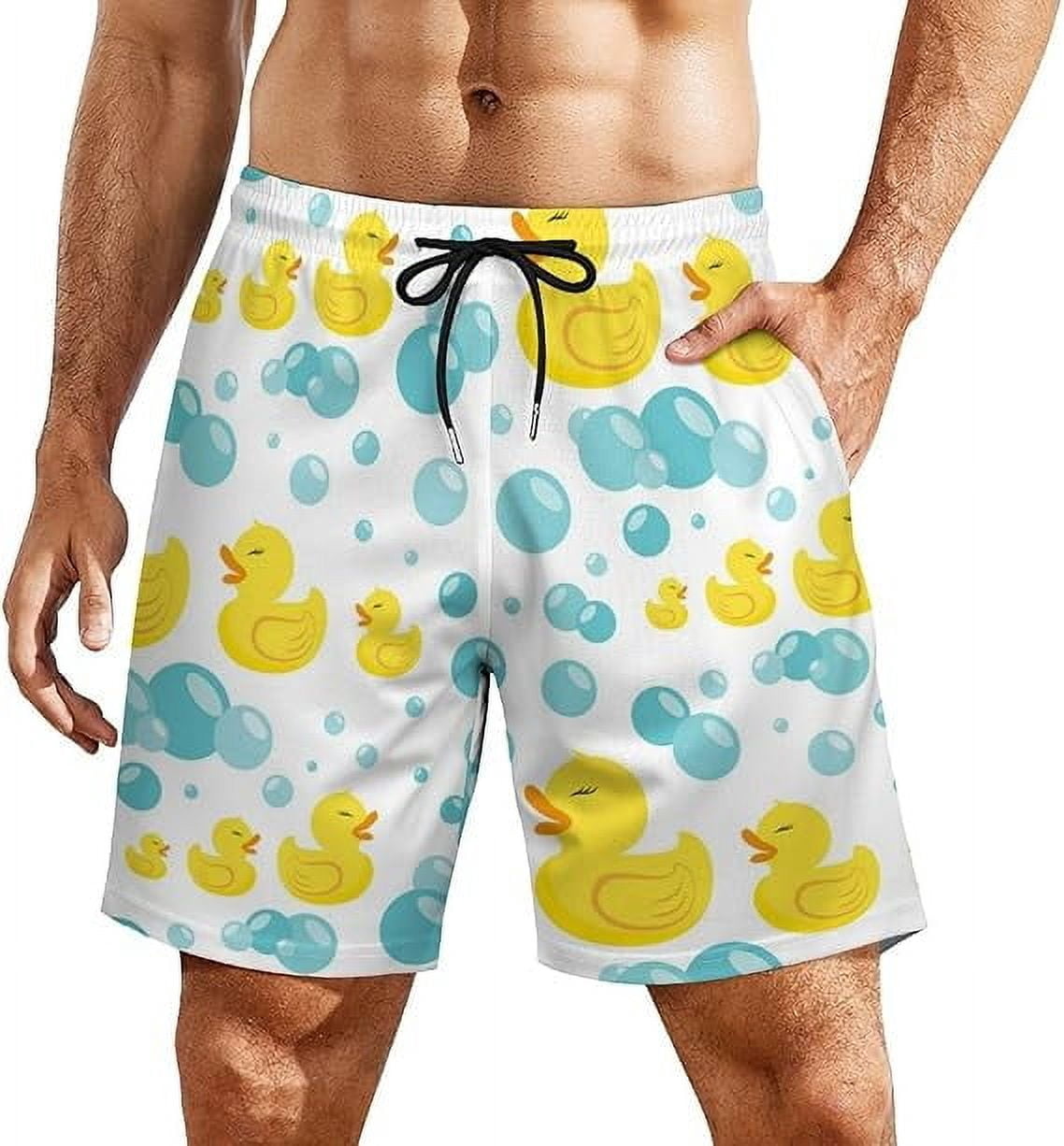 Sdmnsg-T Yellow Duck Bubble Men's Swim Shorts, 2 in 778 with ...