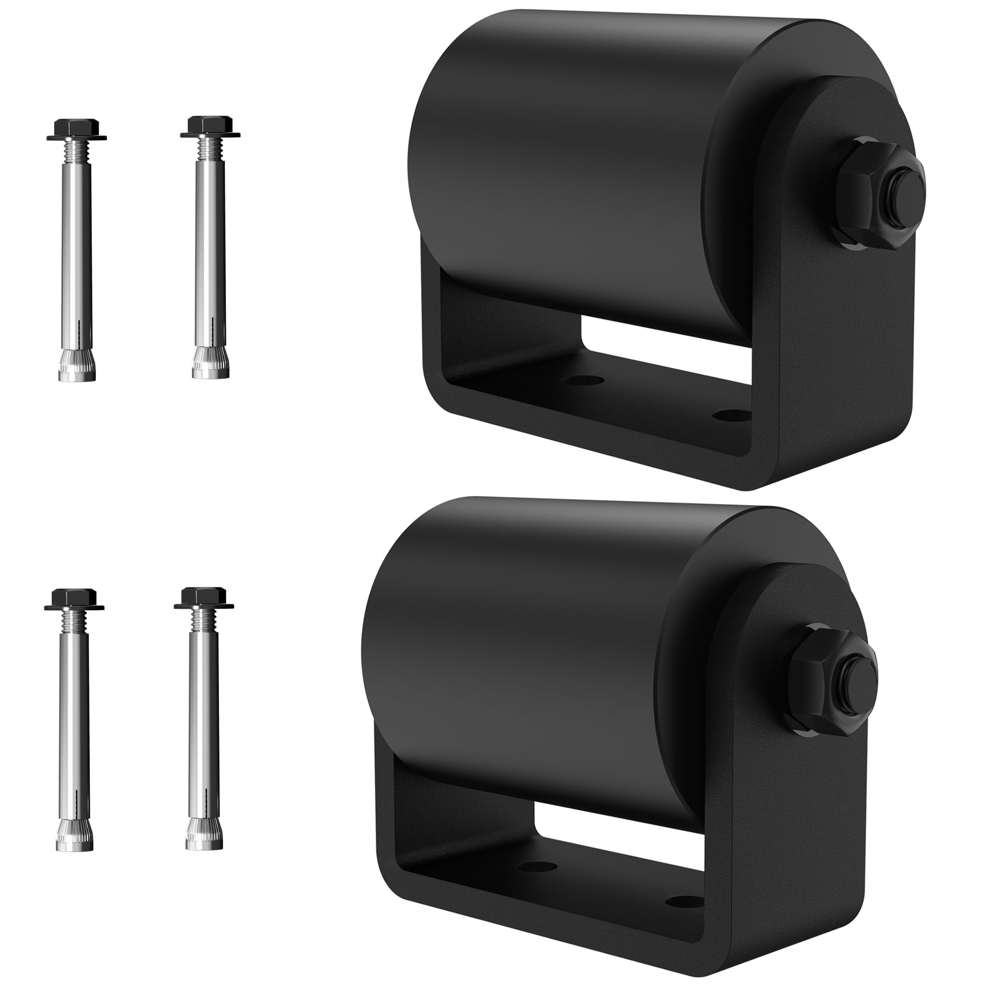 Sdstone 2Pack Slide Gate Guide Roller with C Post Welded Bracket，3 ...