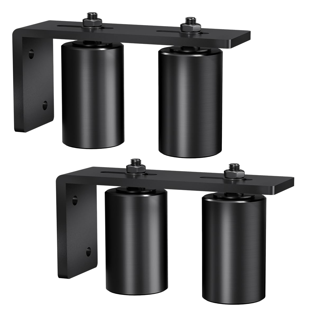 Sdstone Slide Gate Guide Roller 3" Black with L Rear Post Bracket ...
