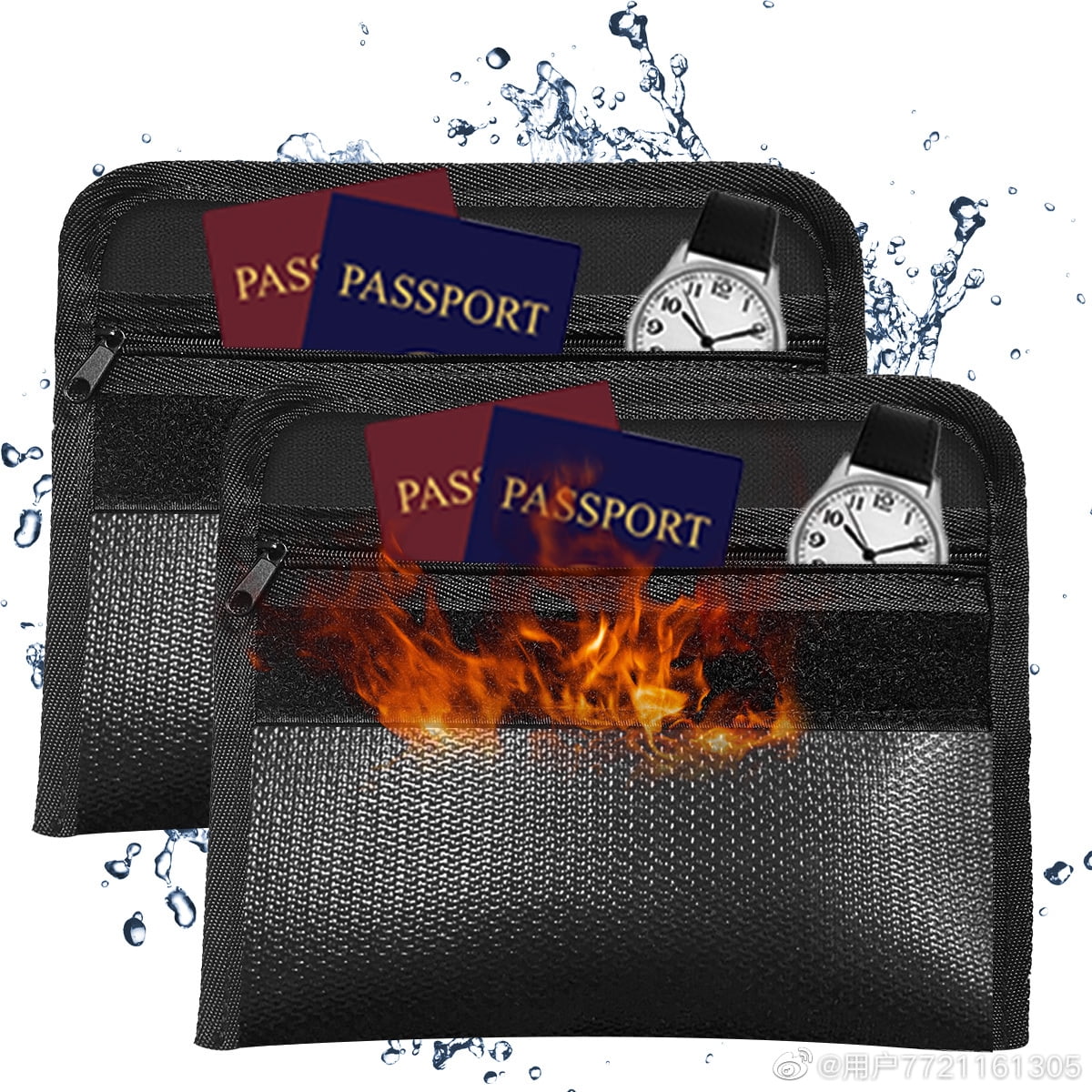 Sdstone Small Fireproof Bag, Non-itchy Fireproof Money Bag, Fireproof ...