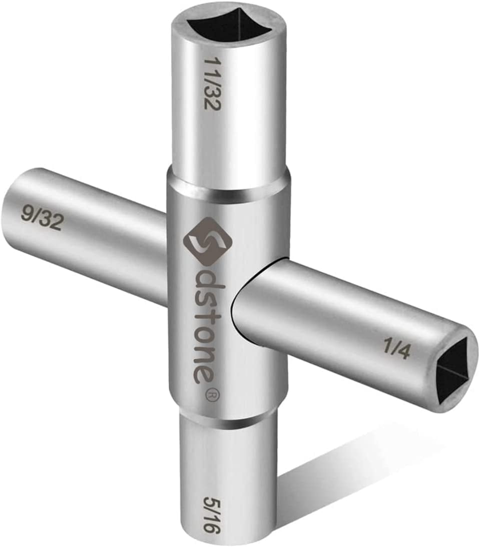 Sdstone Water Key, 4 Way Sillcock Key Stopcock and Valves Hex Tool ...