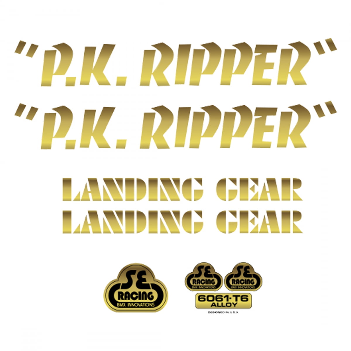 Se Bikes PK Ripper Decal Set PK Ripper Gold - Walmart.com