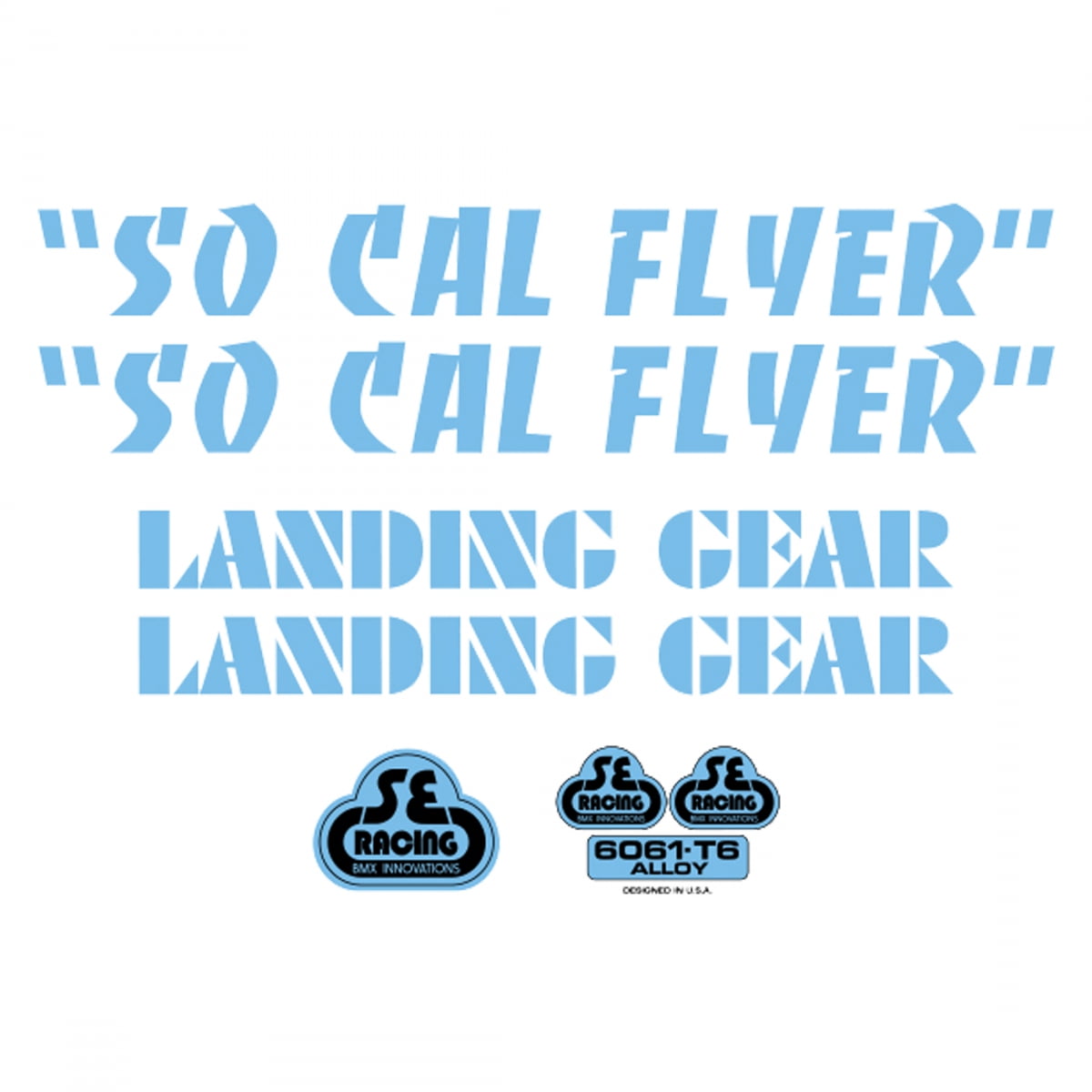 Se Bikes Socal Flyer Decal Set SoCal Flyer Blue - Walmart.com