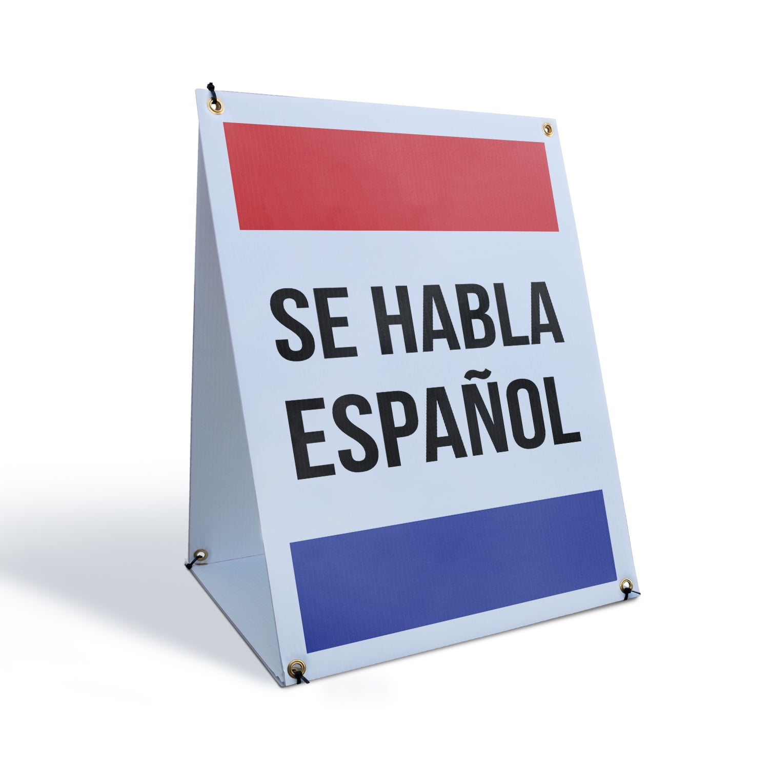 Se Habla Español Sidewalk Sign 18 Inch x 24 Inch A-Frame Images On Both ...