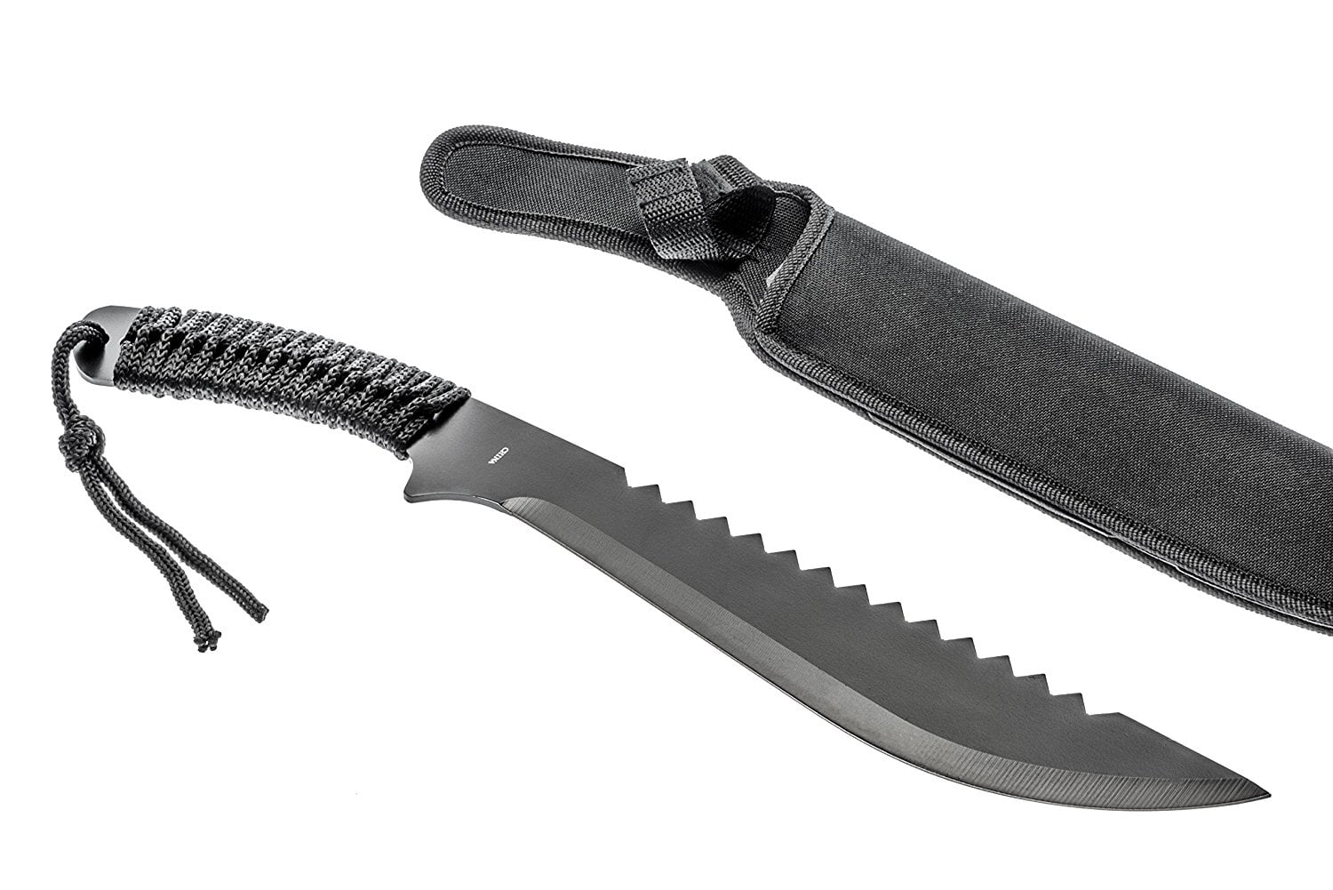 Se Kfd673 15.5" Black Stainless Steel Machete, Recurved Blade With ...