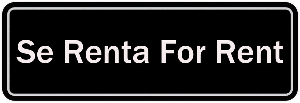 Se Renta For Rent Sign For House (With Strong Adhesive Tape), 3" X 9 ...