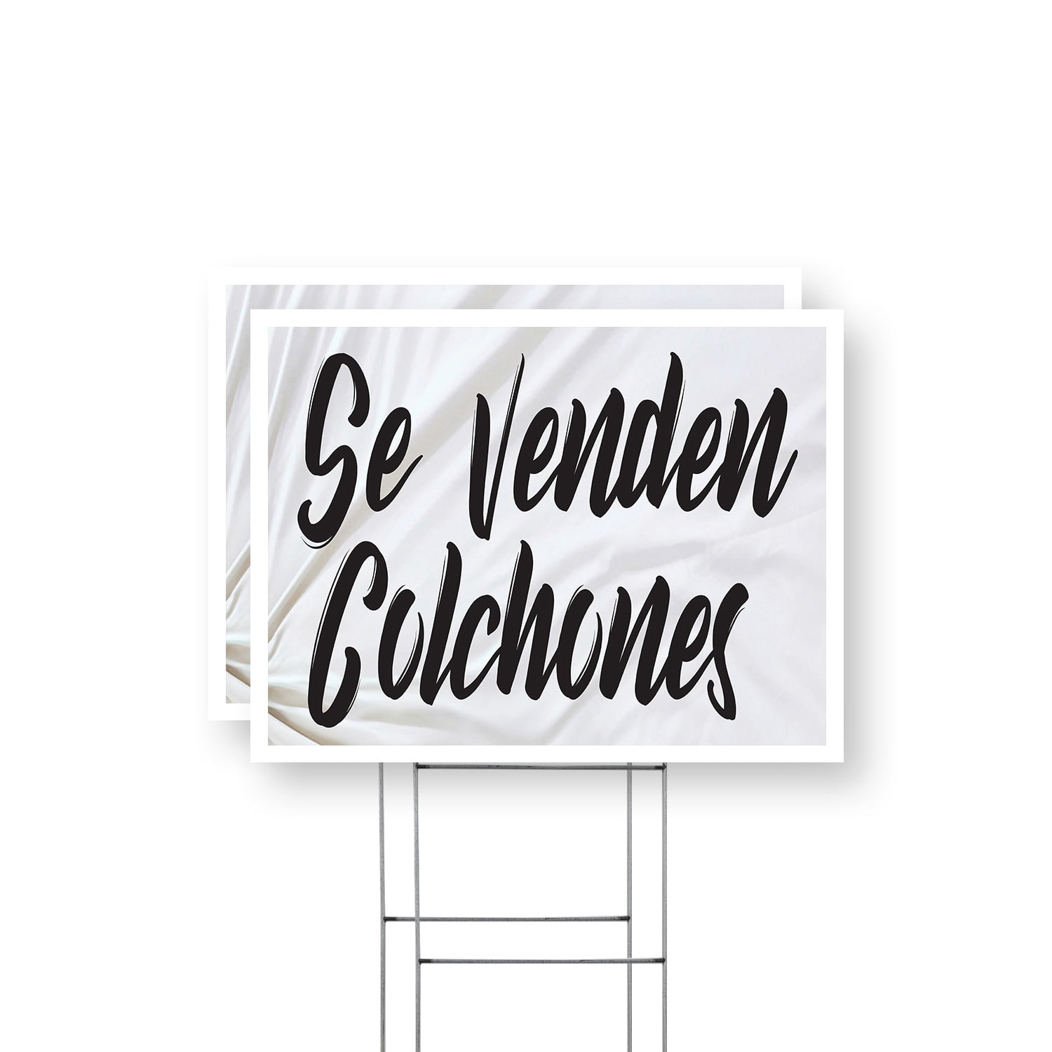 Se Venden Colchones Yard Sign 2 Pack of 18 Inch x 24 Inch Double Sided ...
