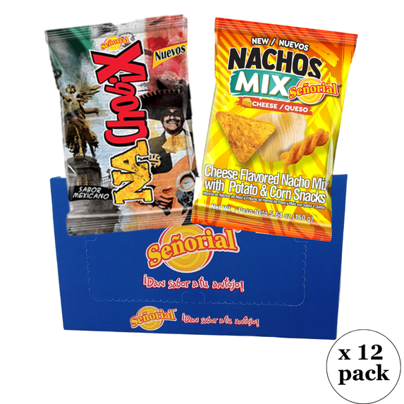 Señorial Nachos Mix cheese flavor and Mexicano flavor box 12 pack ...