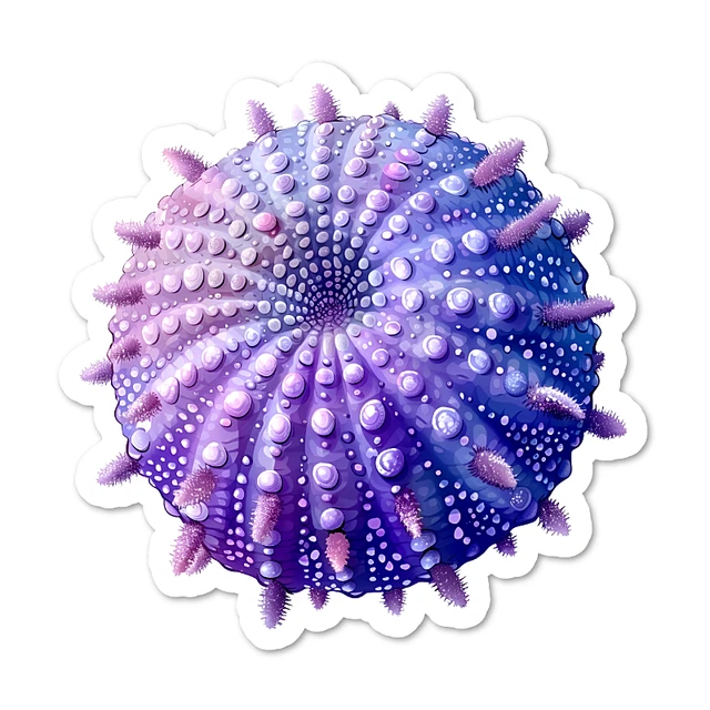 Sea Anemone Shell, Sealife, Sticker, Water Resistant, Indoor Use,Phone ...