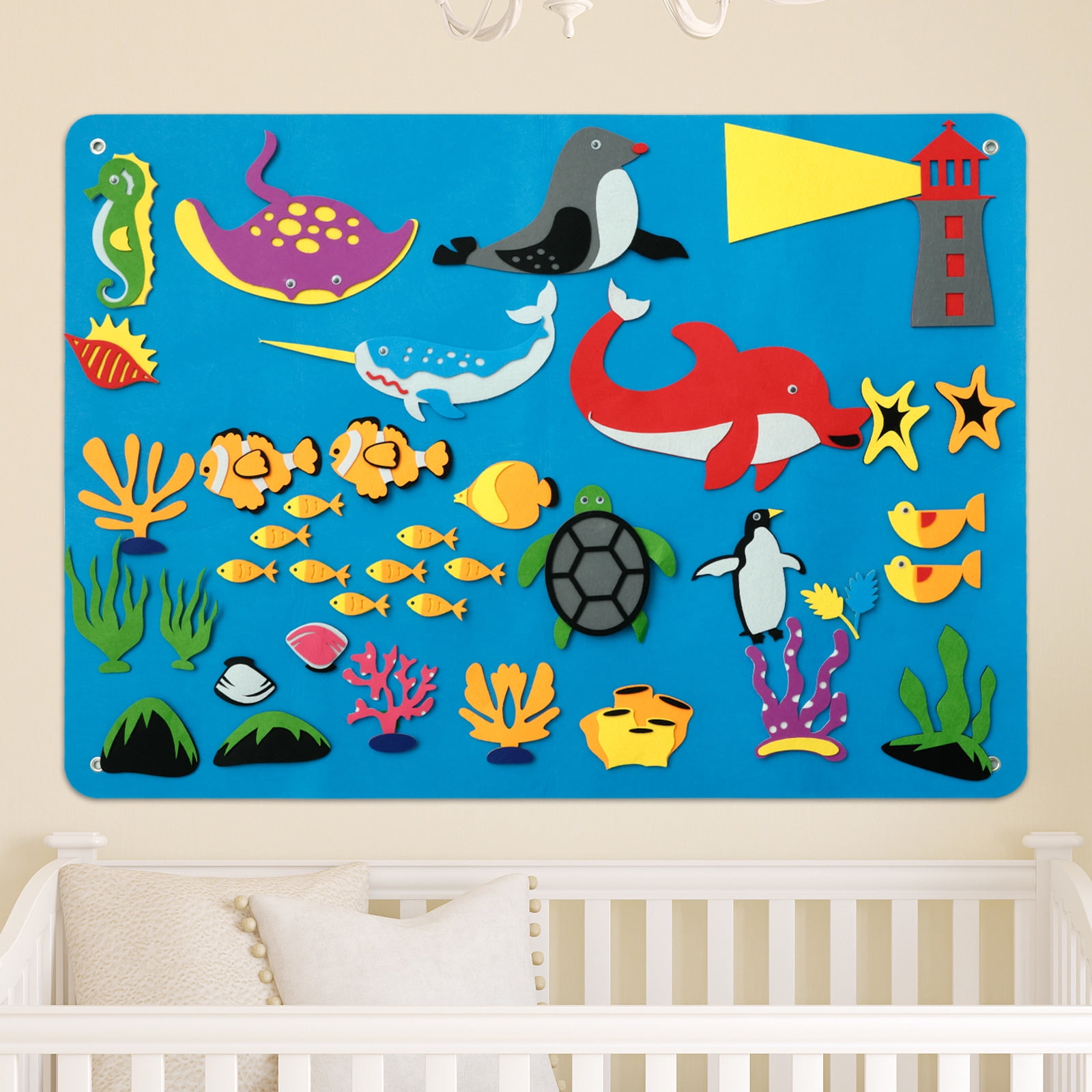 Sea Animal Felt Story Board Kit for Kids Ocean World Storytelling Set ...