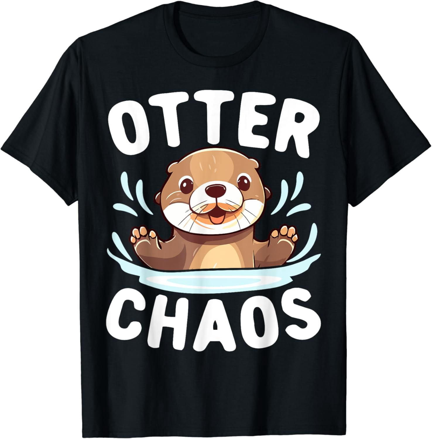 Sea Animal Love Otters Fan T-Shirt - Walmart.com