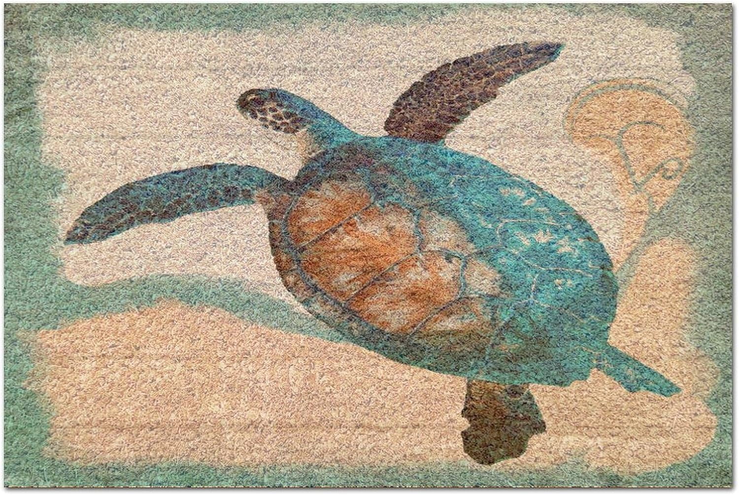 Sea Animal Turtle Octopus Crab Seahorse Fish Door Mats for Outside ...